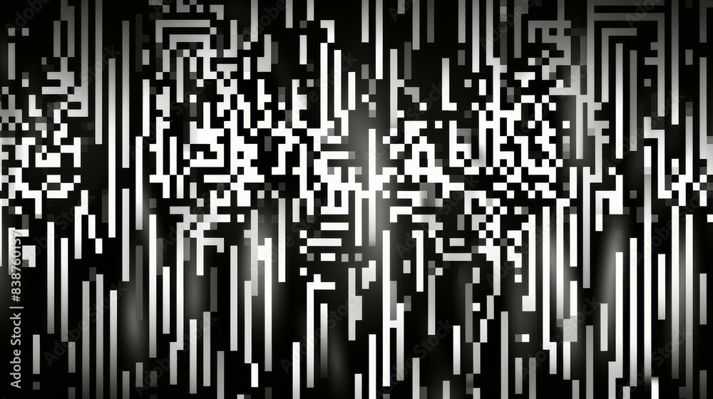 Unique dynamic barcode scanlines texture in bold black and white ...