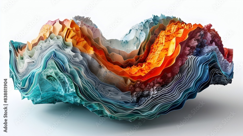 Sleek and Minimalist Exploded Diagram of Earth s Internal Structure ...