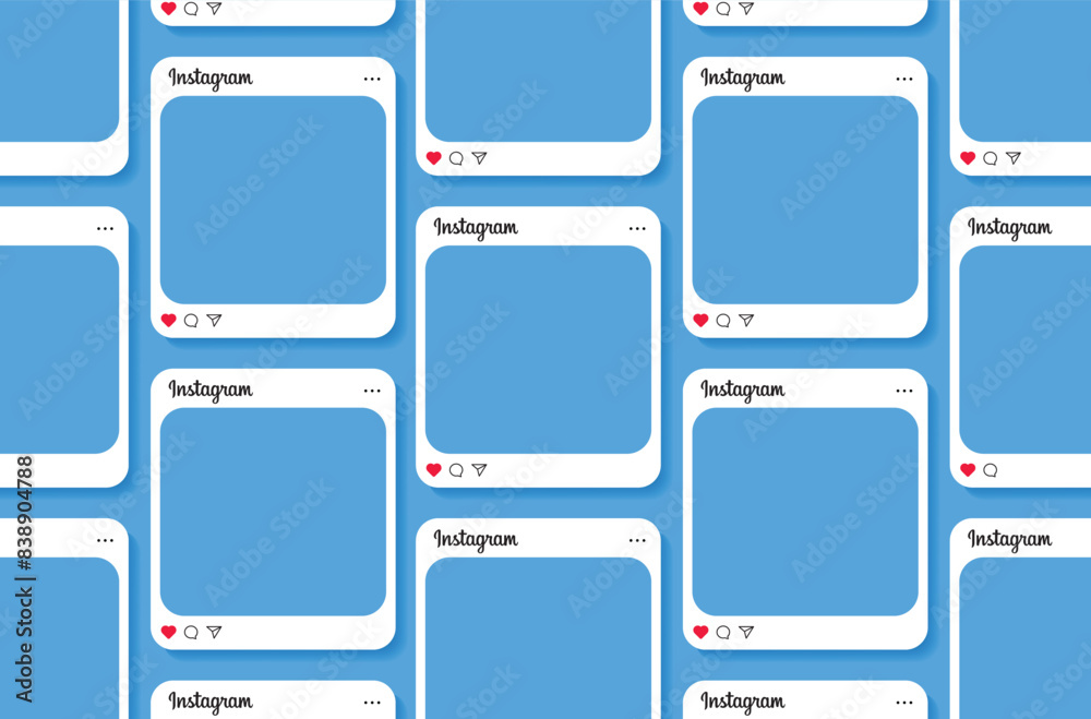 Vector de Stock instagram post mockup vector. social media instagram carousel post template ...