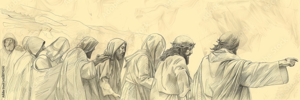 Jesus' Miracle of Raising Lazarus from the Dead, Biblical Illustration ...