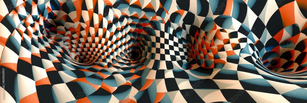Abstract Neo Dadaist Patterns of Op Art Design, Conceptual Optical ...