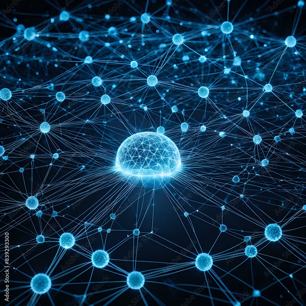 Complex Network System Visualization Stock Illustration | Adobe Stock
