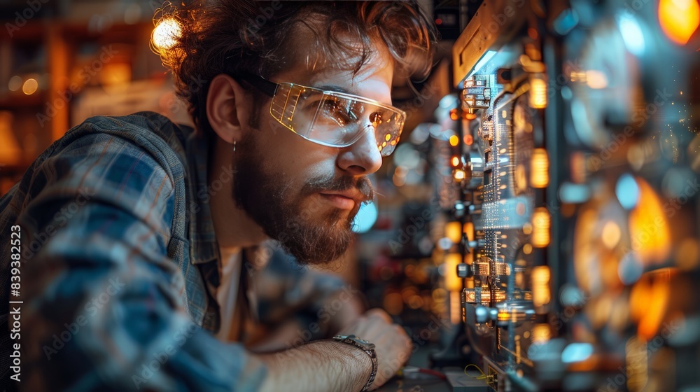 Stock-Illustration „Engineer with CAD Software: Depict an engineer ...