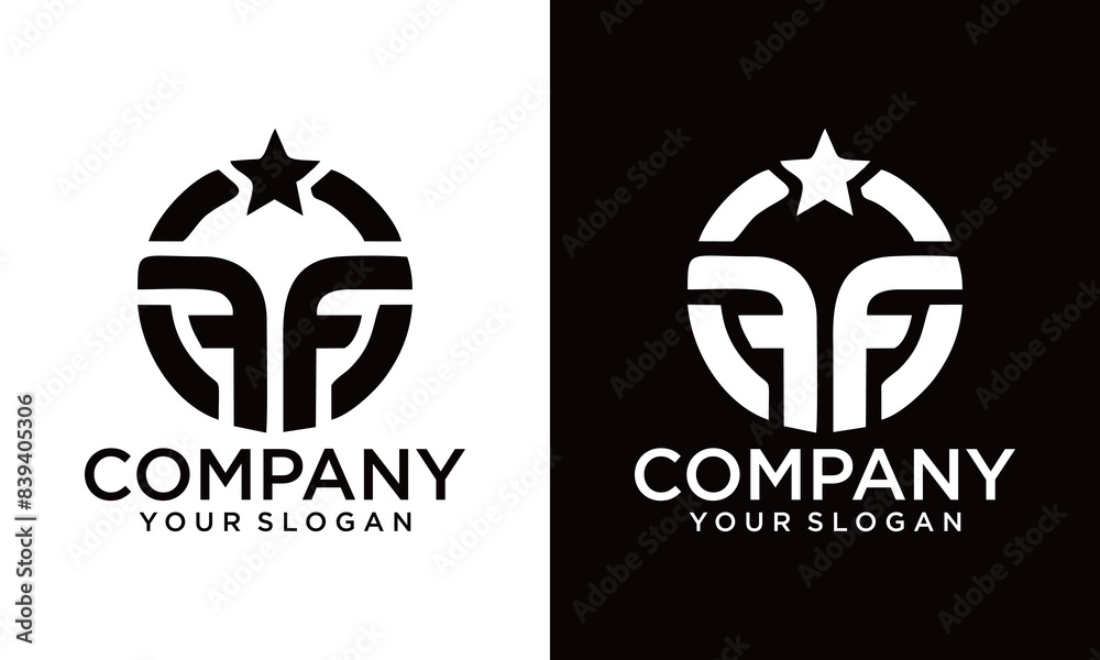 Alphabet letters Initials Monogram logo FF, FF INITIAL, FF letter Stock ...