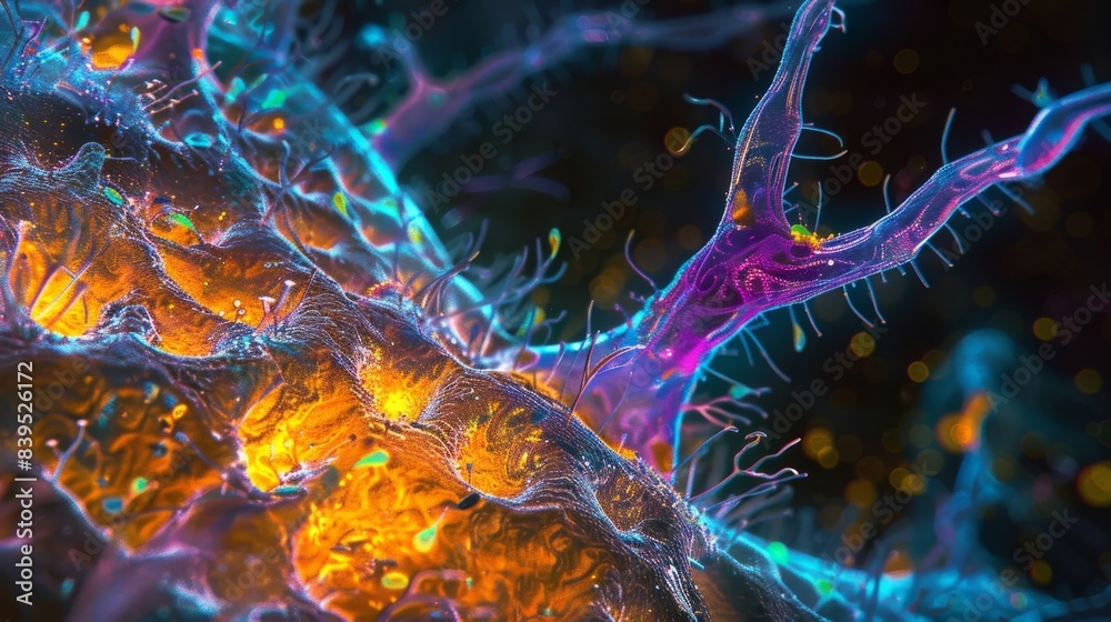 An upclose look at the unique structure of a microglial cell the immune ...