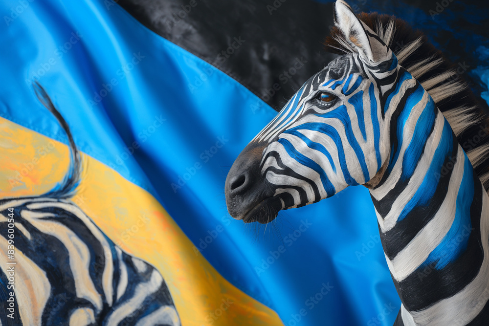 zebra with eyes, A high-definition, super realistic image of the ...