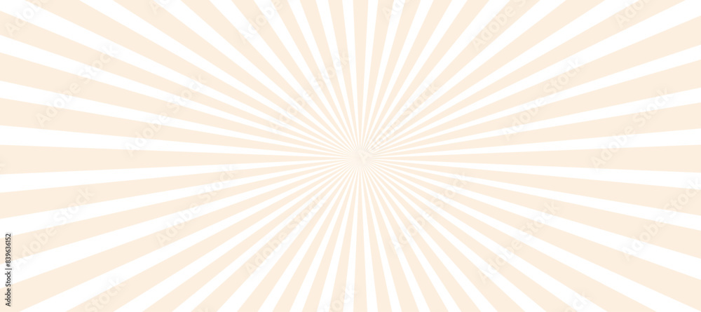 Beige and white sunburst background with rays Stock Vector | Adobe Stock