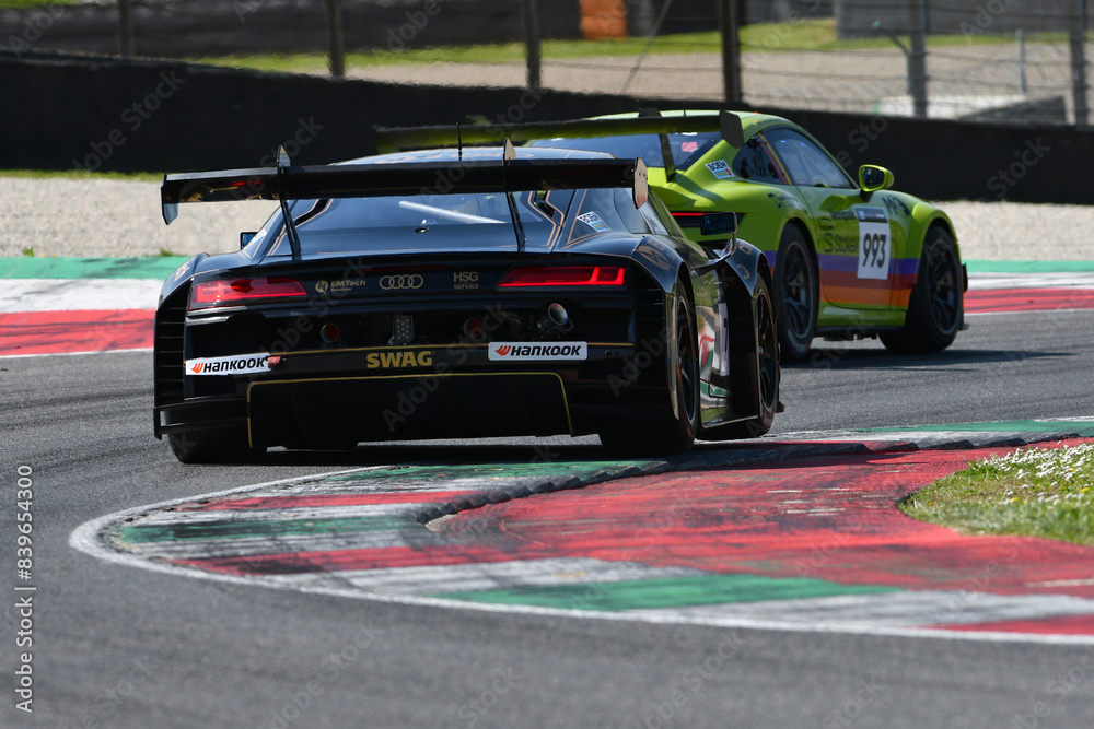 Scarperia, 23 March 2024 Italy: Audi R8 LMS GT3 EVO II of Team Juta ...