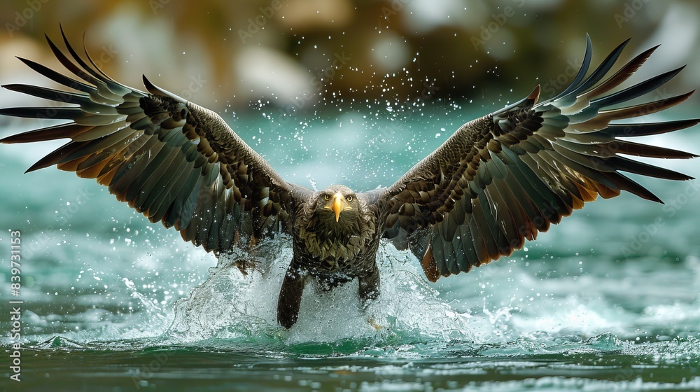 Capturing the power of a bald eagle in flight as it soars above the ...