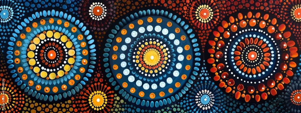 Dot paintings and patterns inspired by Australian Aboriginal art and ...