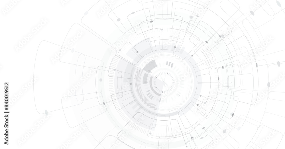 Abstract Digital electric circuit circle background.Image electric ...
