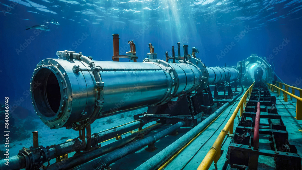 Underwater pipeline for oil and gas transport, subsea industry ...