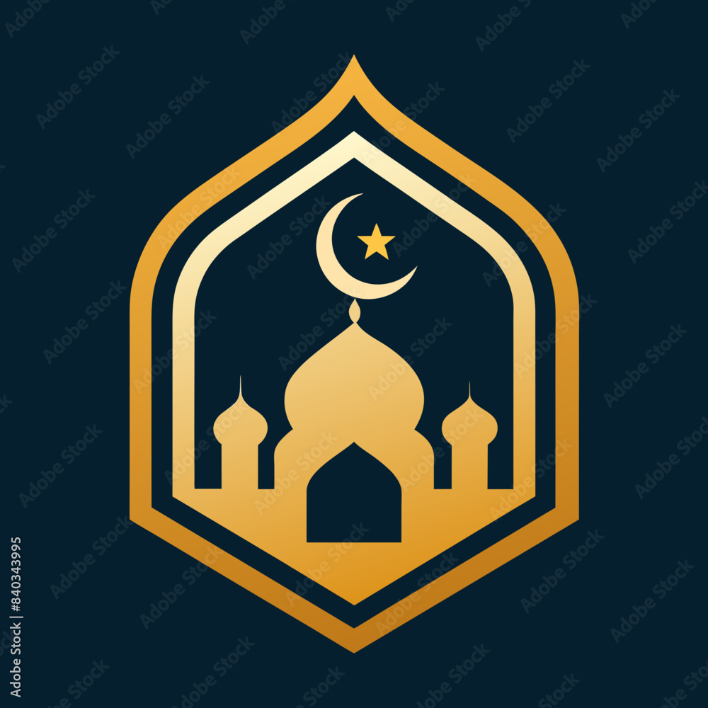 Muslim Sign Logo Design Stock Vector | Adobe Stock