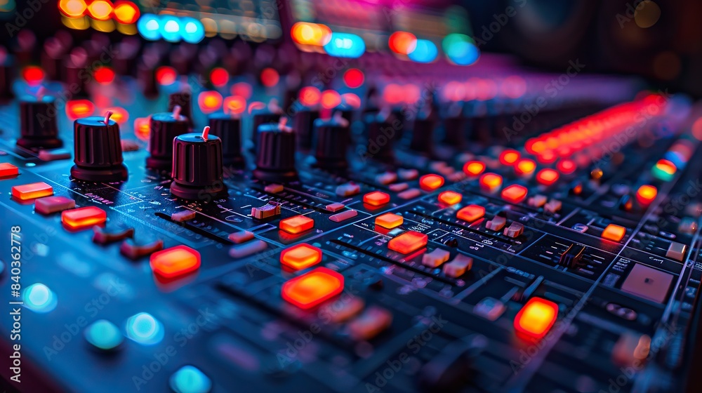 a close up of a studio mixer used in media and events directing and ...