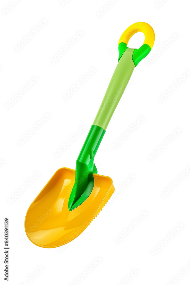 Green and Yellow Toy Shovel for Children, Plastic Garden Tool or Beach ...