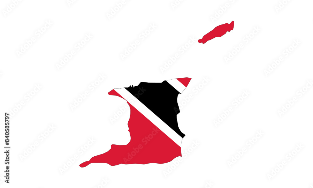 Map Of Trinidad And Tobago Stock Vector | Adobe Stock