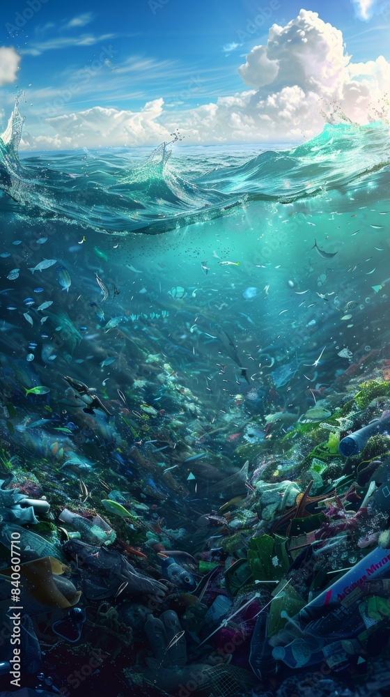 Seawater pollution, serious ocean pollution, marine garbage, World ...