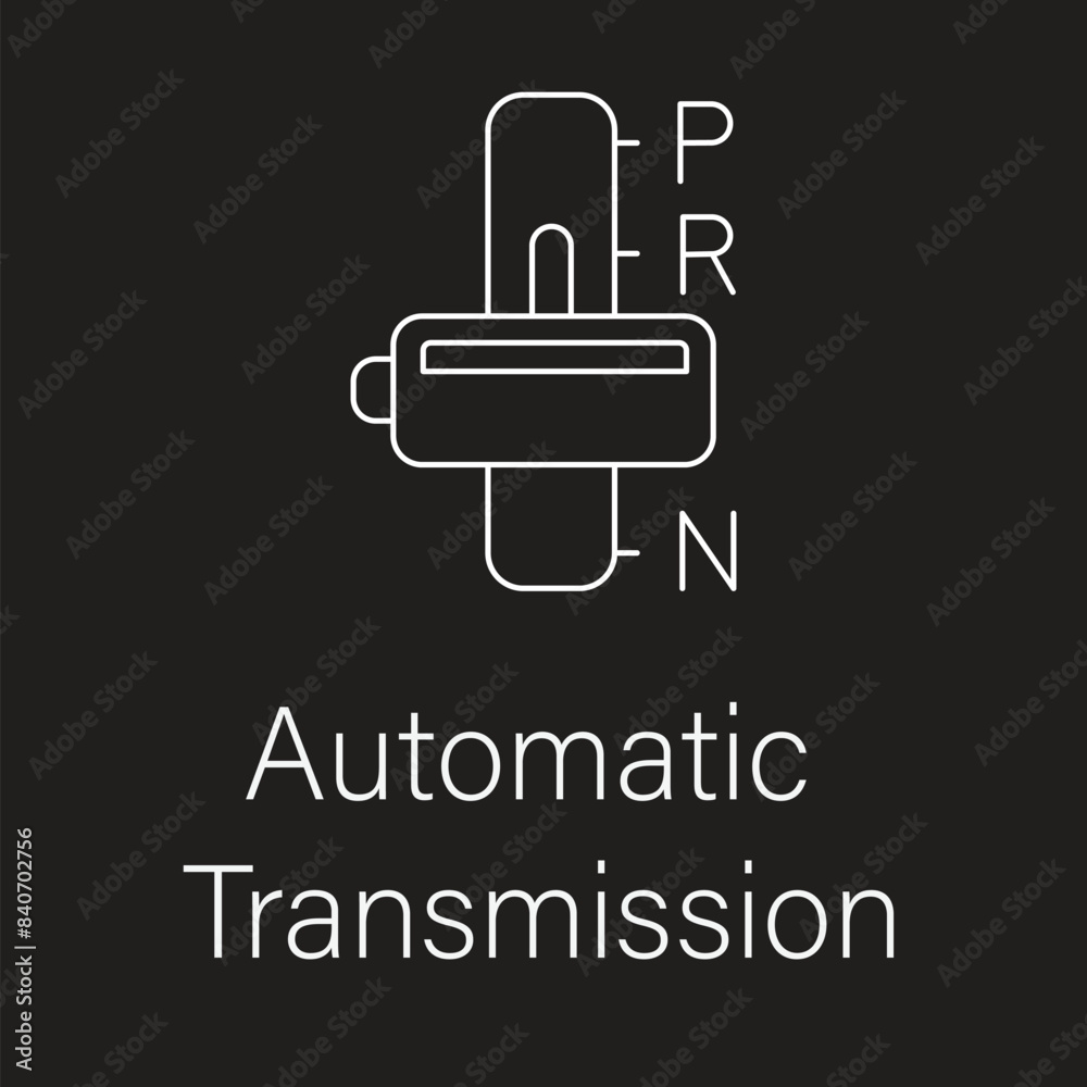 Car Automatic Transmission Icon - Gear Shift, Vehicle Control, and ...