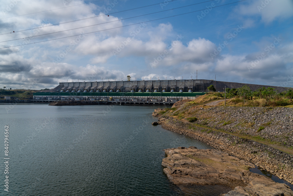 Belo Monte dam on Xingu River. Hydroelectric Power Plant in Amazon ...