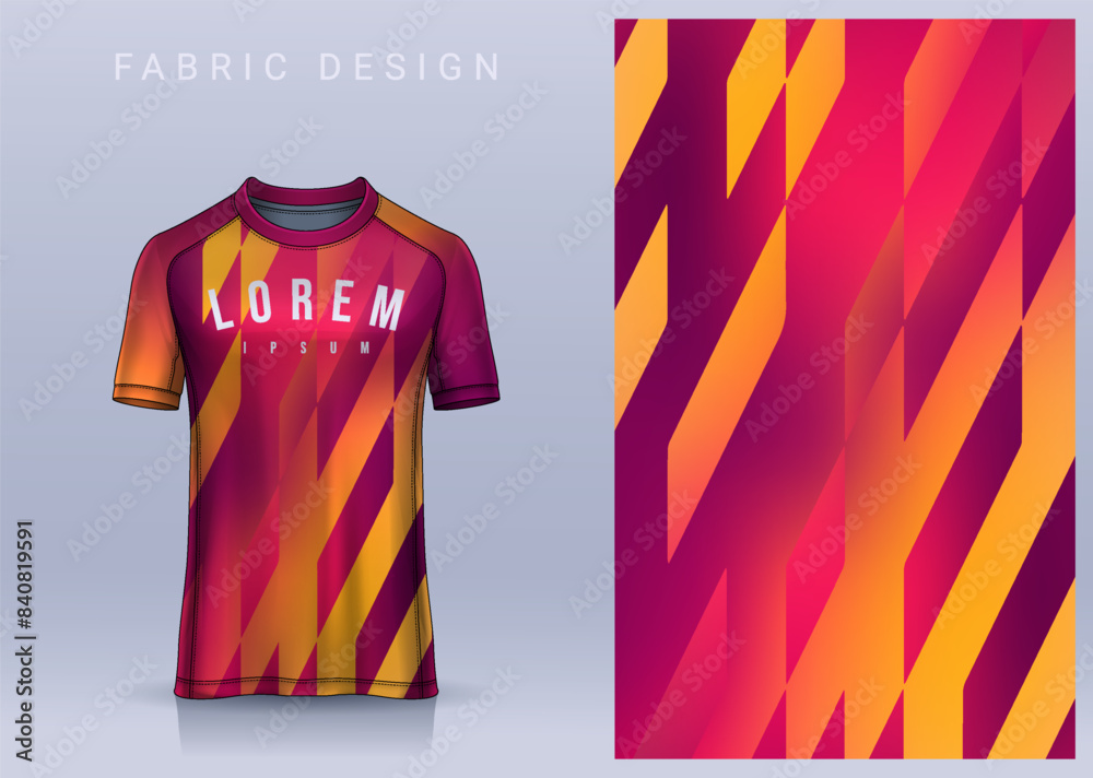 Fabric textile design for Sport t-shirt, Soccer jersey mockup for ...