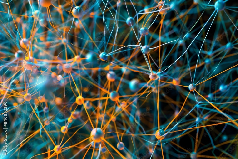 A visual of a neural network model with interconnected nodes and layers, highlighting the ...