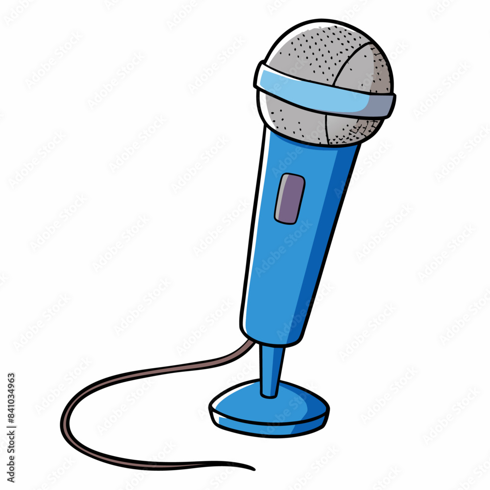 Microphone cartoon vector clipart Illustration Stock Vector | Adobe Stock