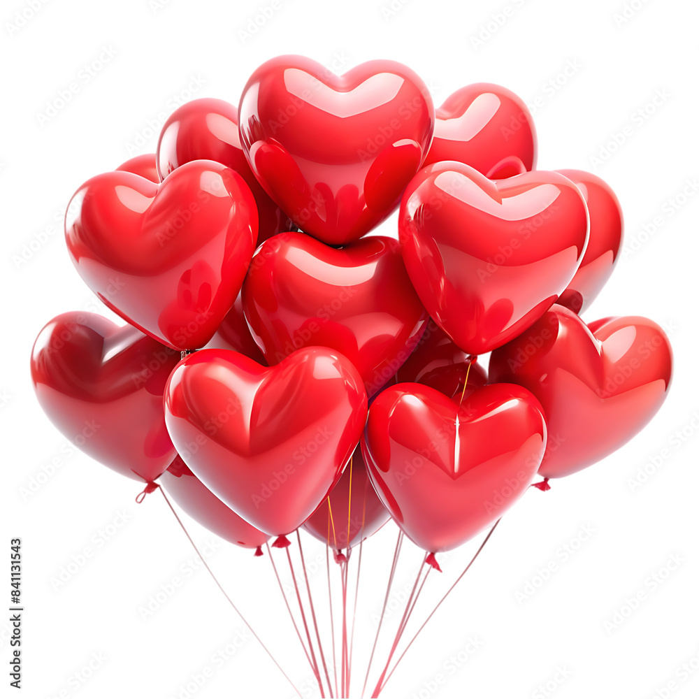 red heart balloons Stock Illustration | Adobe Stock