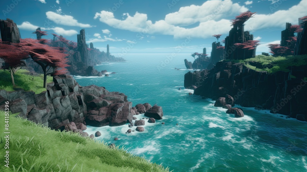 Ocean Planet Landscape, Science Fiction Scifi Fantasy Wallpaper, Video ...