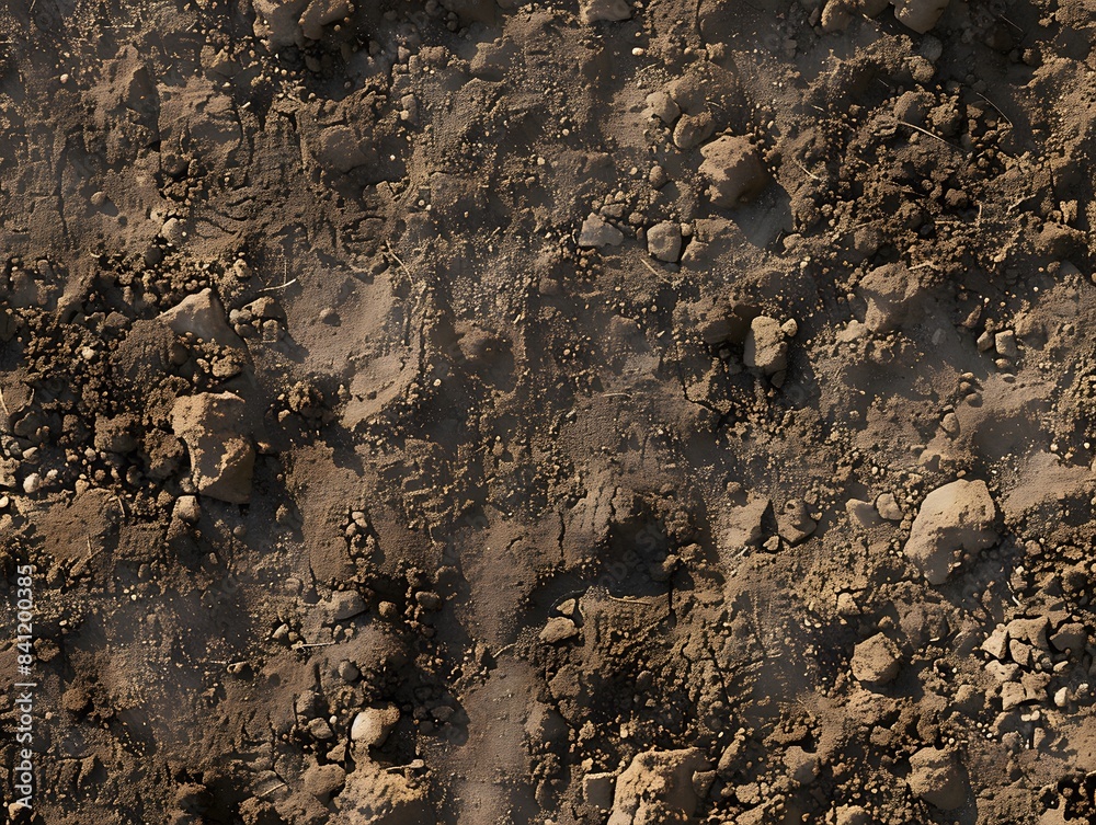 Realistic Top View Dirt Ground Texture Stock Illustration | Adobe Stock