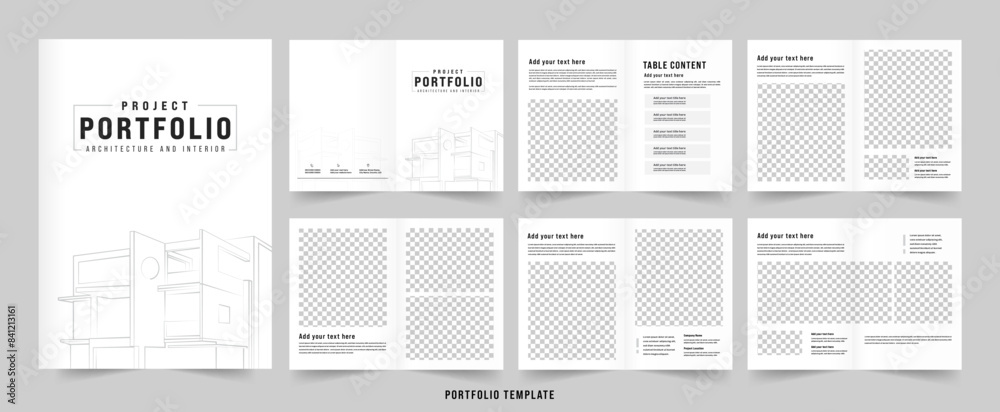 Architect Brochure, A4 size brochure design for interior portfolio ...