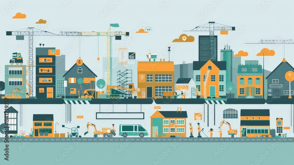 Develop An Infographic Outlining The Various Stages Of The Construction Process From Initial