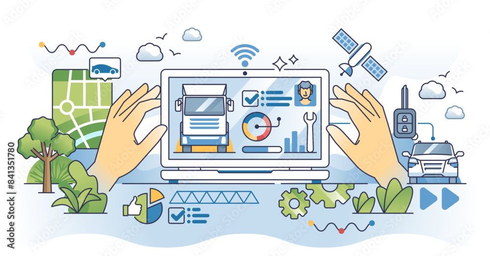 Fleet management software for effective monitoring outline hands ...