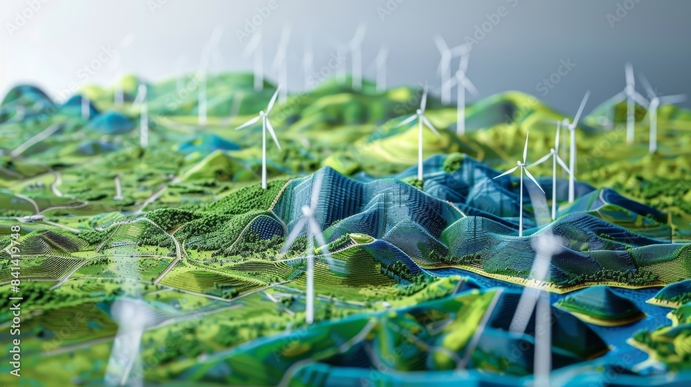An interactive map showing the distribution of renewable energy sources ...