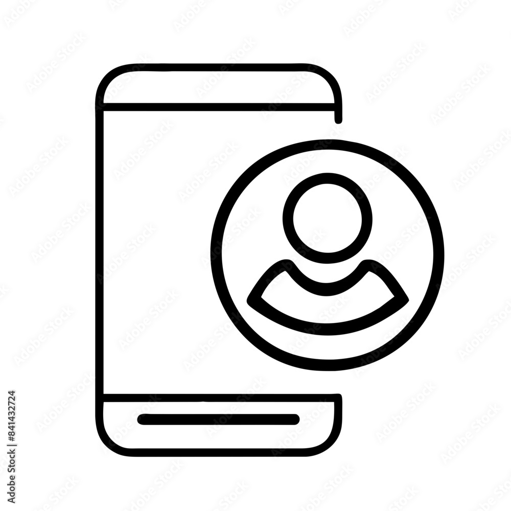 Vector de Stock Outline Vector Icon: A minimalist representation of a ...