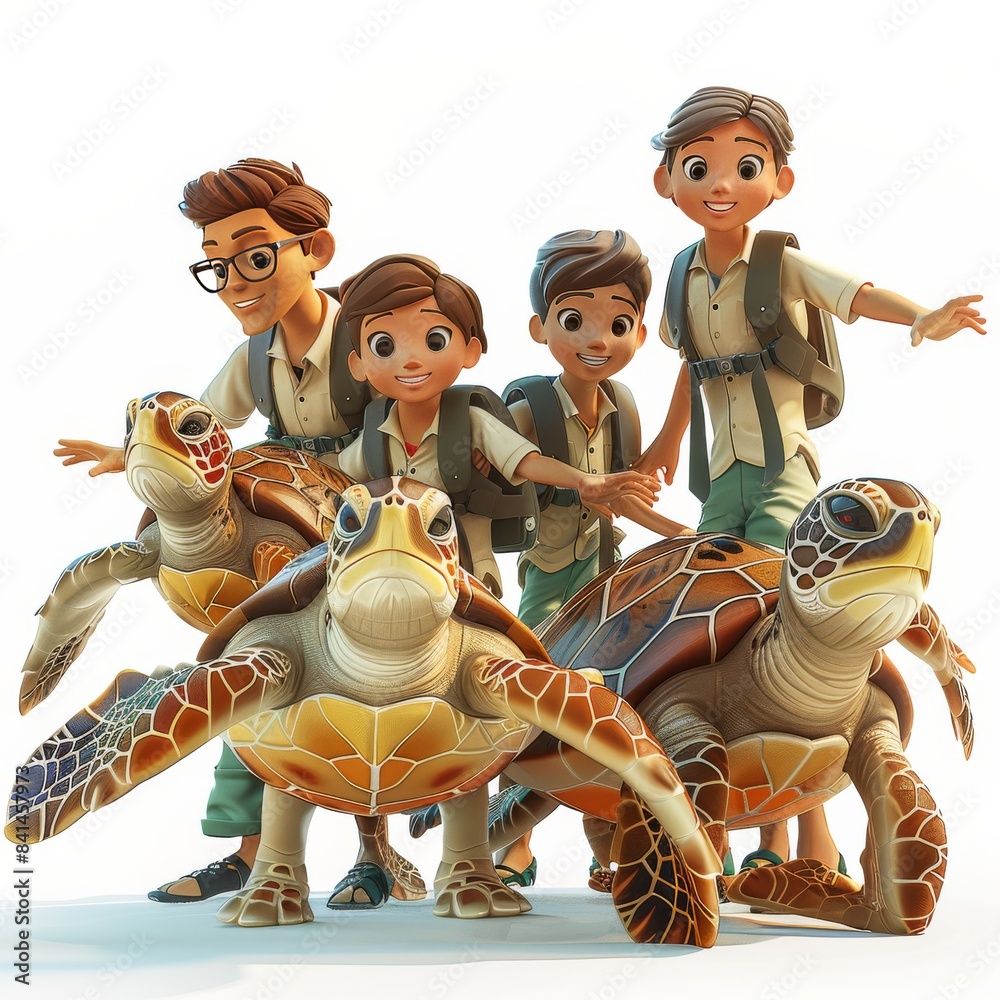 Marine biologists and volunteers releasing rehabilitated sea turtles ...