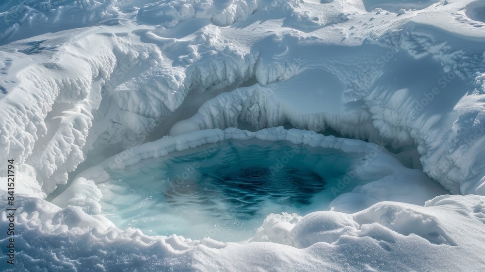Natures own sauna where snow and ice form around geothermal vents to ...