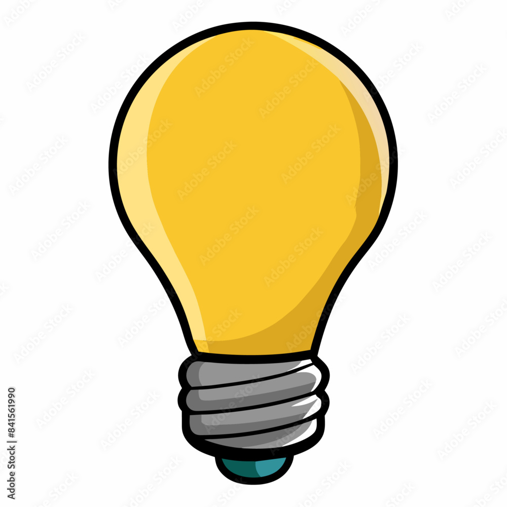 Light bulb cartoon vector clipart Illustration Stock Vector | Adobe Stock