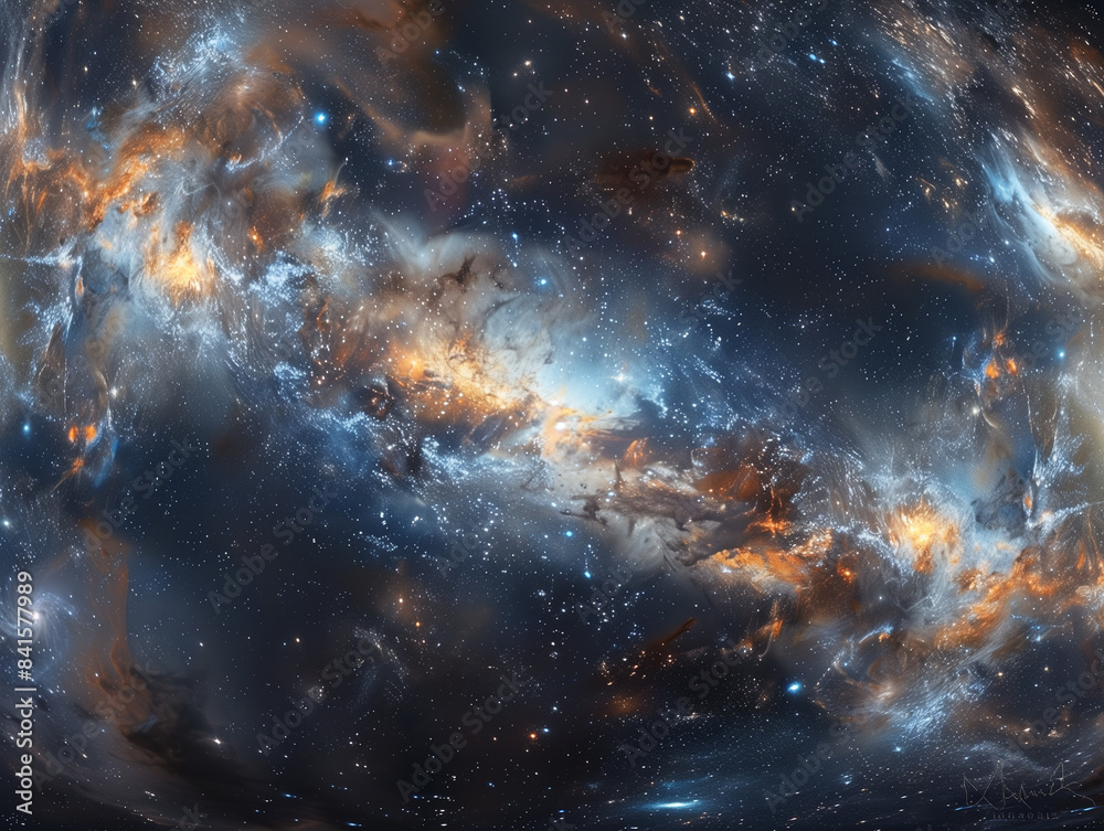 space nebula panorama, equirectangular projection, environment map ...