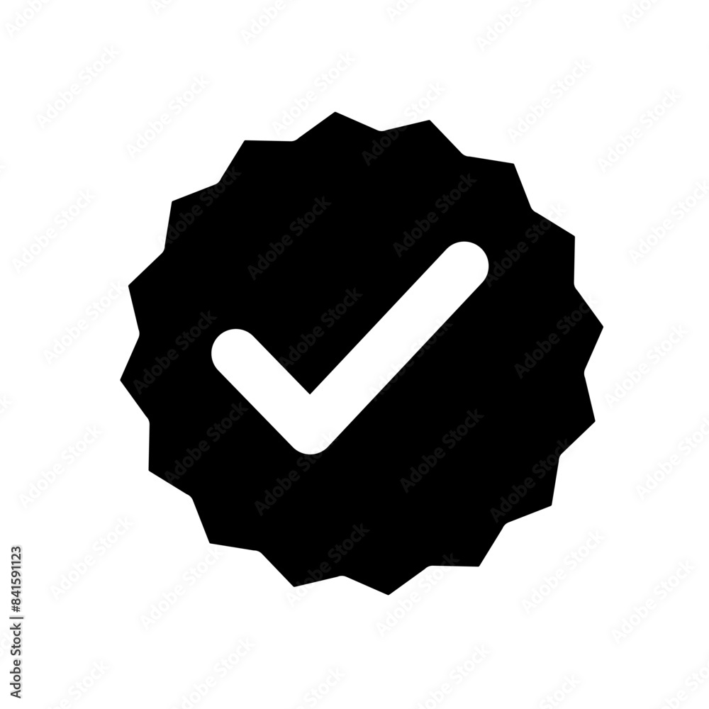 approval check mark vector on white background Stock Vector | Adobe Stock