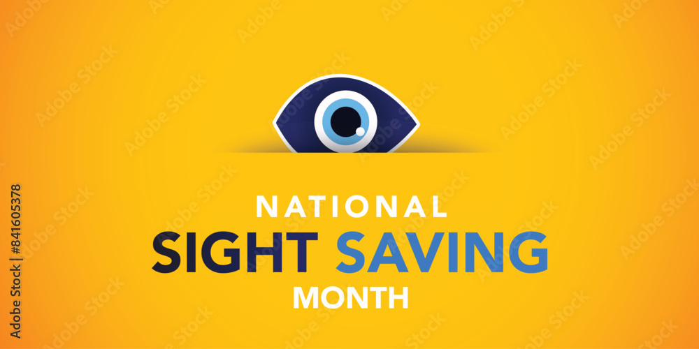 August is sight saving month observed every year in August. background ...