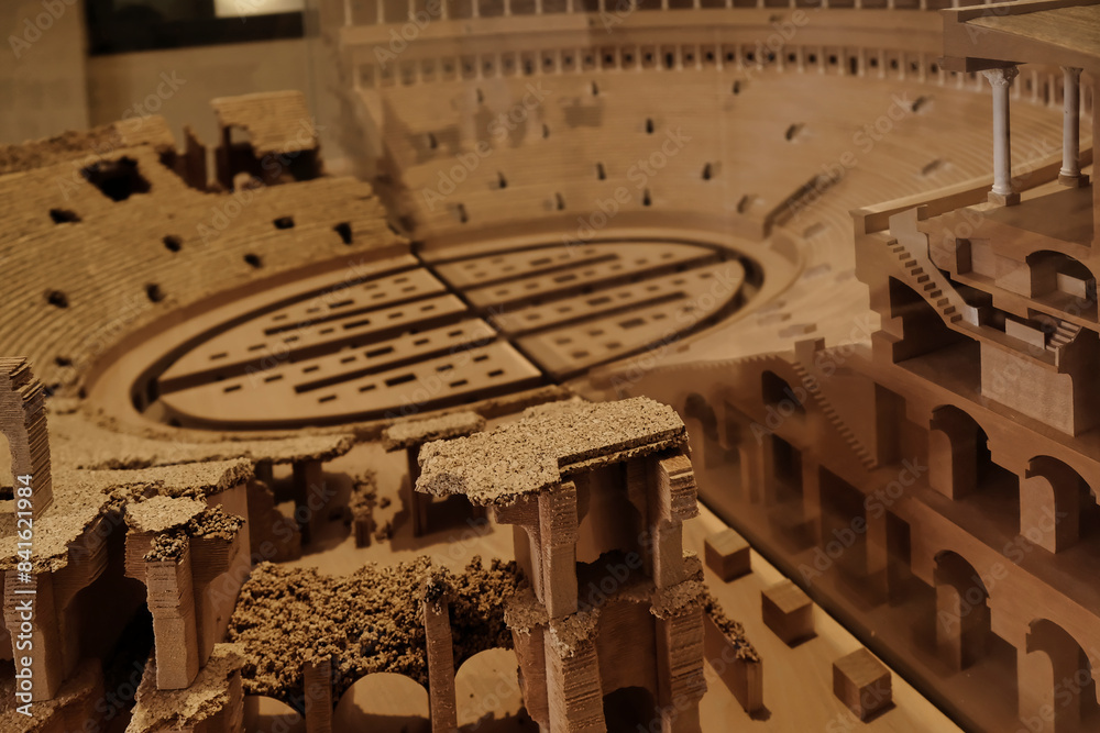 03_03_2024 Capua (Italy) Reconstruction of the beautiful Campanian ...