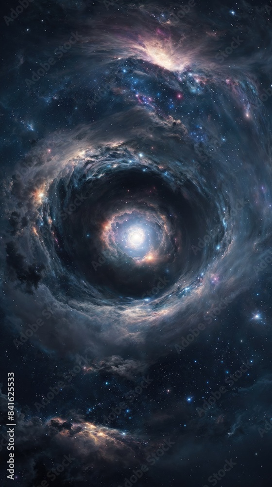 360 degree space nebula panorama, equirectangular projection ...