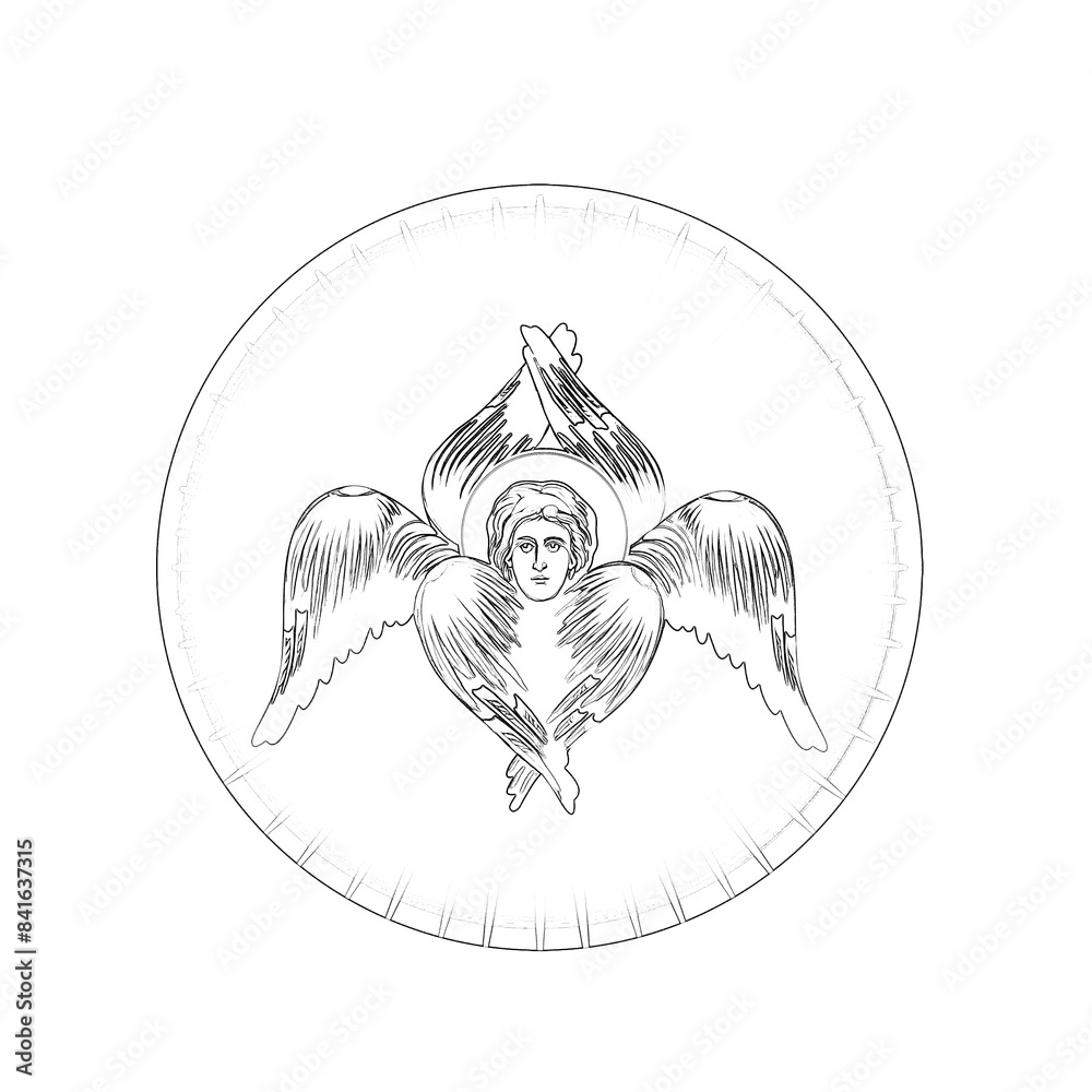 The Seraphim. Saint Matthew the Apostle. Religious coloring page in ...
