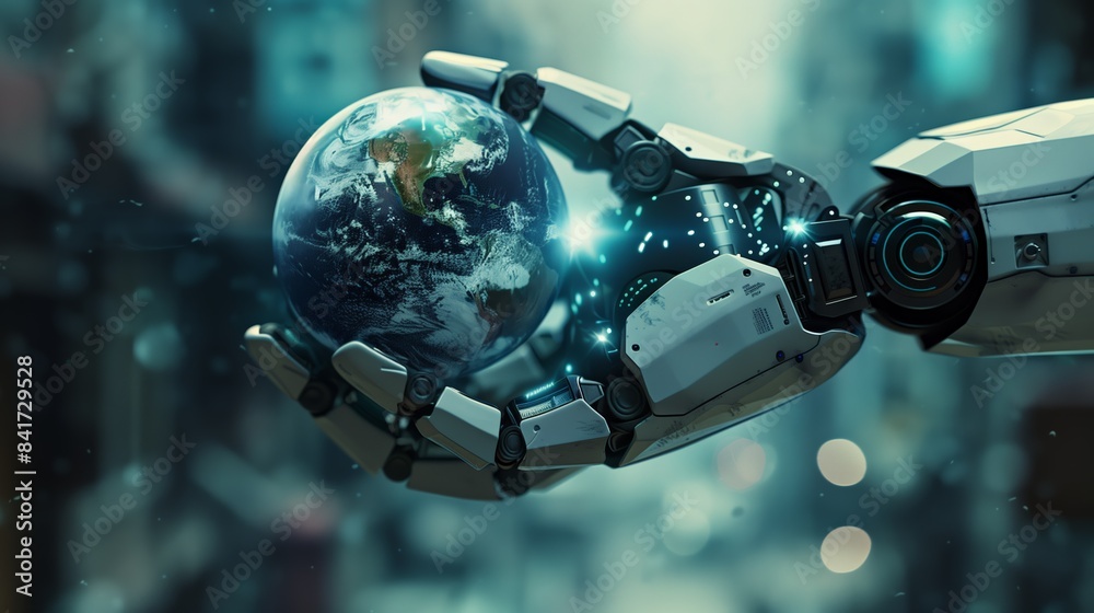 Artificial General Intelligence abstract concept. AGI evolution, quantum computing, advanced ...