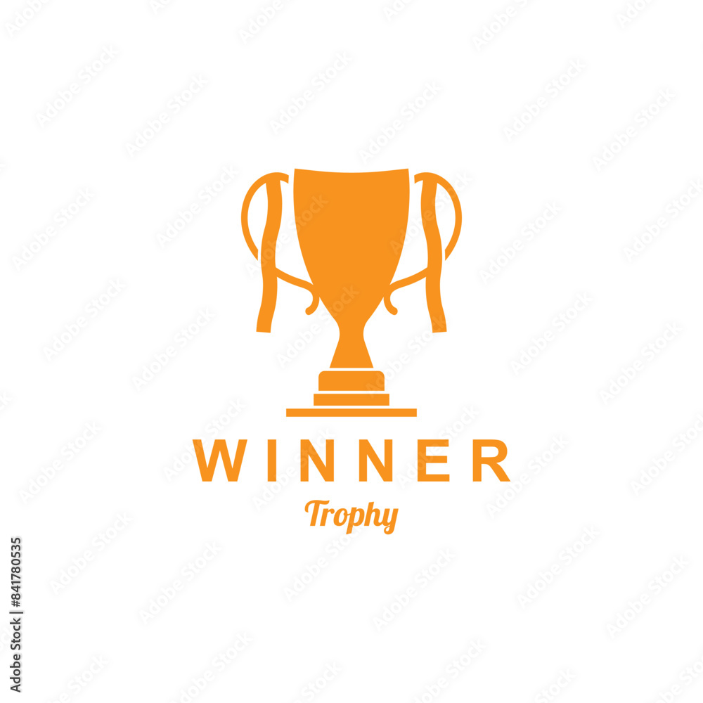 trophy logo vector design trophy logo for tournament winners and ...