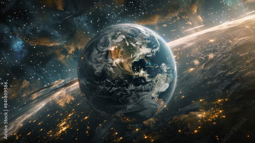 Stunning Image of Earth in Outer Space, Showing Planet's Vibrant Blue ...