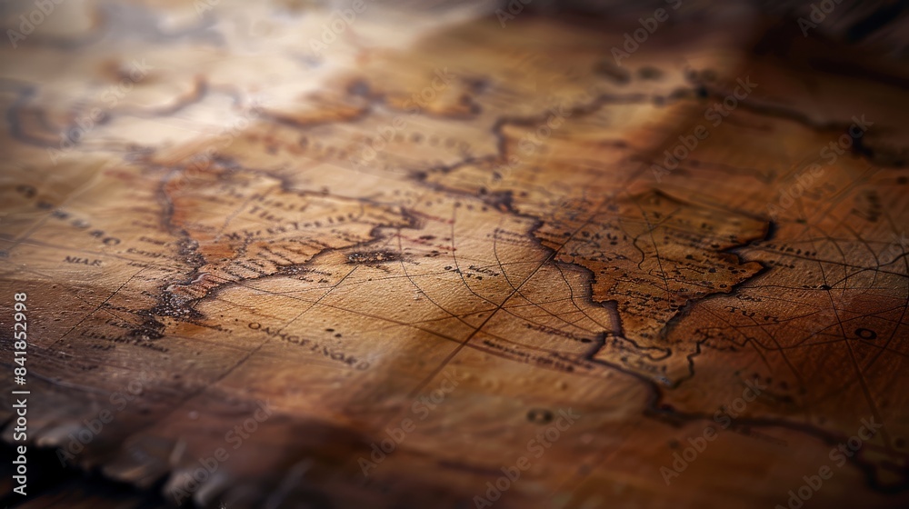 With a vintage sepiatoned allure, this ancient map reveals historic ...