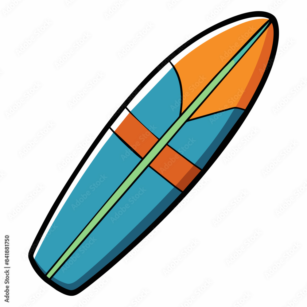 Surfboard cartoon vector clipart Illustration Stock Vector | Adobe Stock