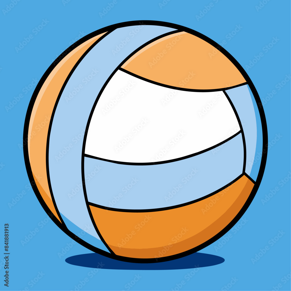 Volleyball cartoon vector clipart Illustration Stock Vector | Adobe Stock