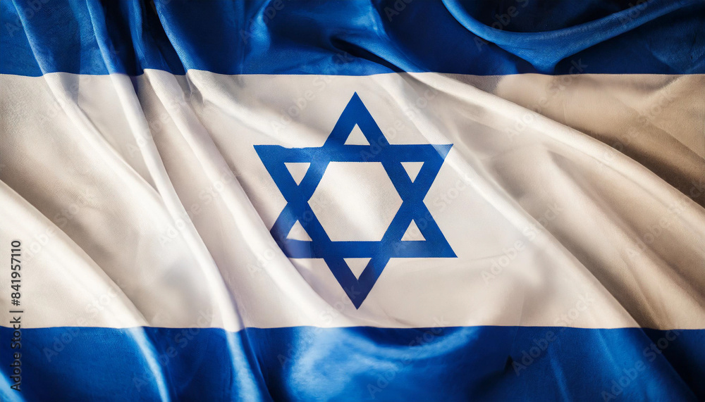 Israeli flag against scenic backdrop. Symbolizes patriotism, identity ...